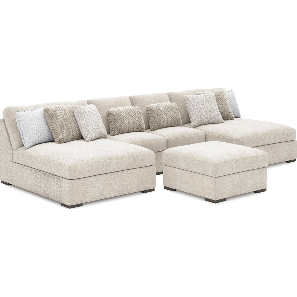 Cuddle Plush 4 Piece Modular Sectional with Dual Chaise | Meubles Marchand