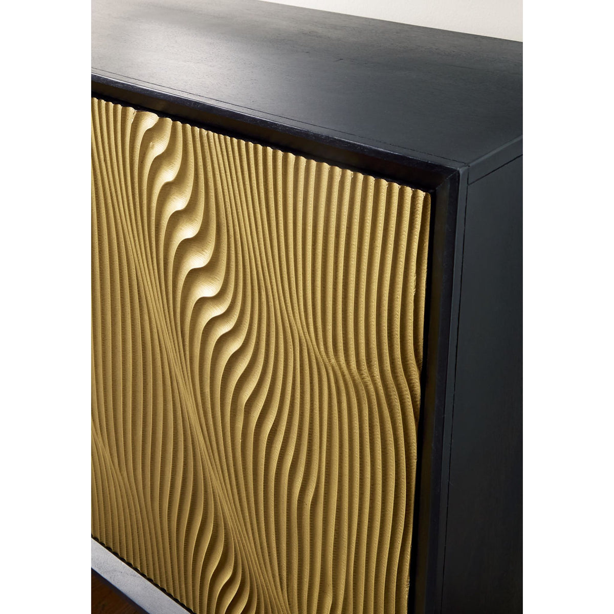 Tayner Accent Cabinet - Black/Gold Finish | Meubles Marchand